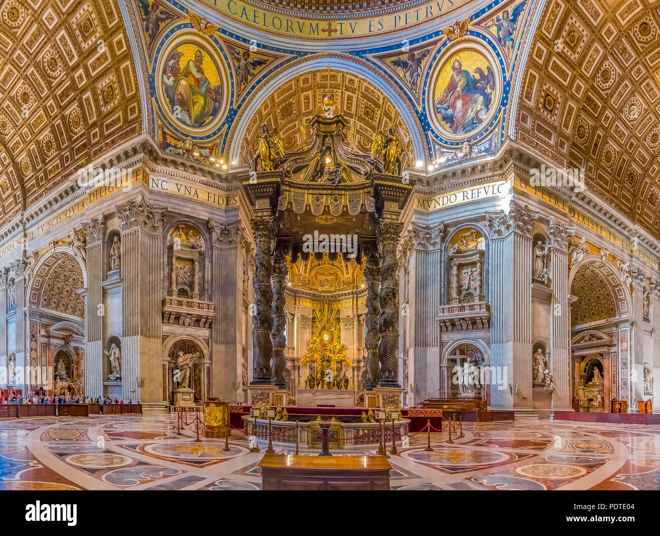 Vatican City, Vatican - October 12, 2016: Bernini's Baldacchino Altar ...