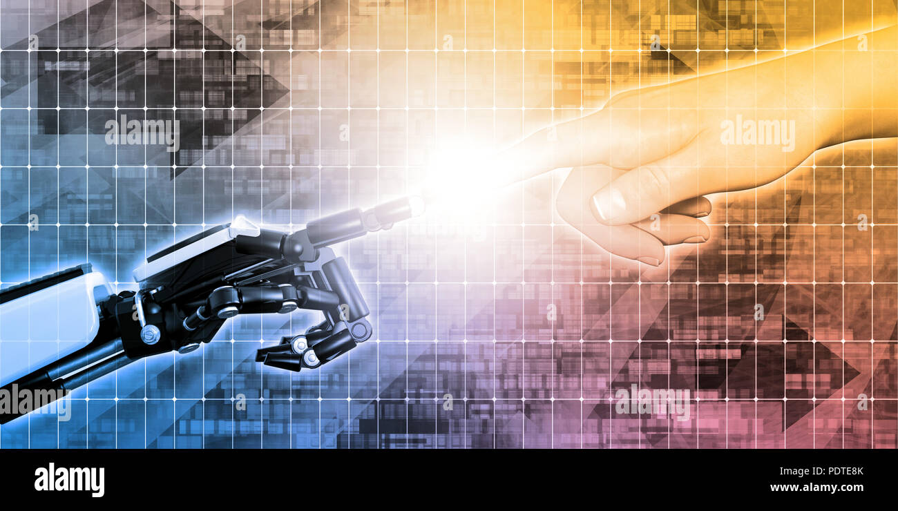 AI Assisting Humans and Helping Research Development Stock Photo - Alamy