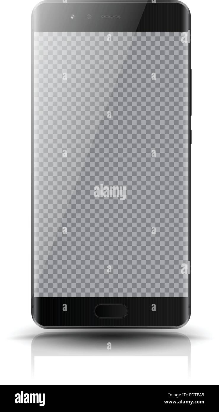 Front and back smartphone mockup. Easy place image into screen ...