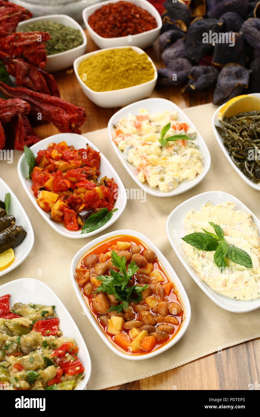 Traditional Turkish appetizer food Stock Photo - Alamy