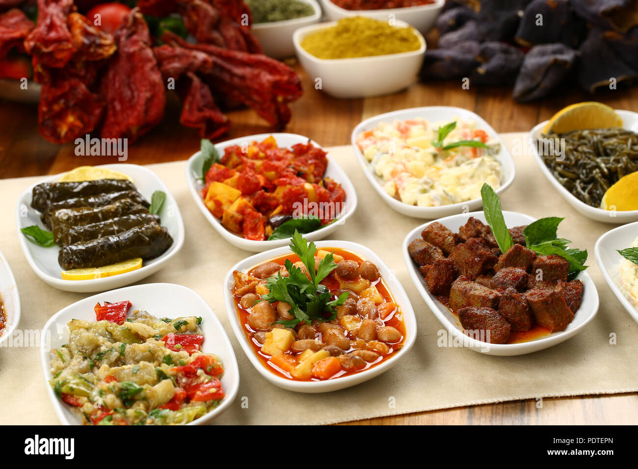 Traditional Turkish appetizer food Stock Photo - Alamy