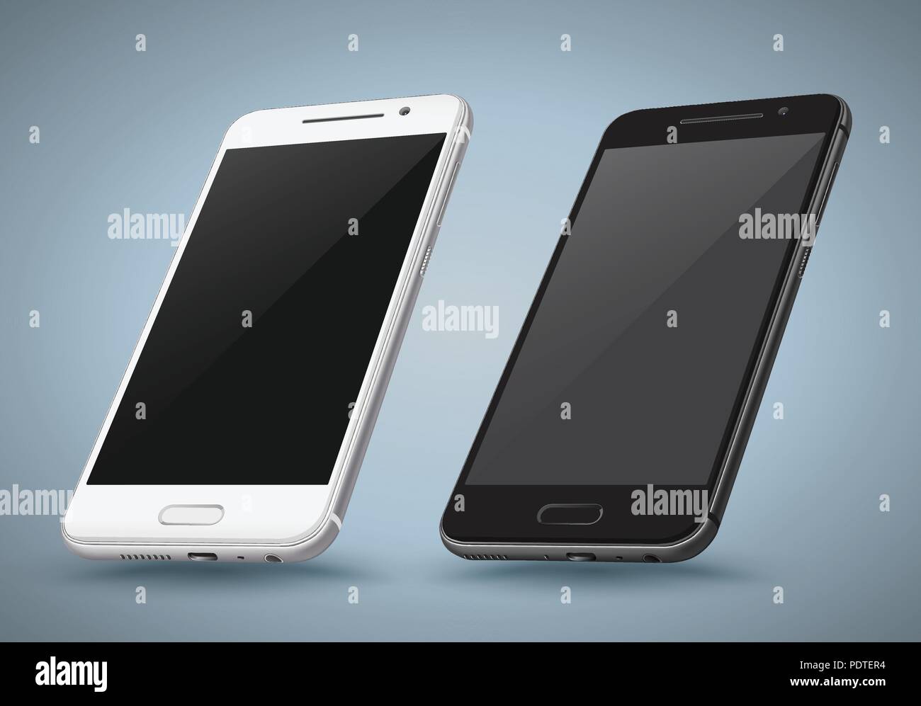 Realistic smartphone easy place image into screen smartphone. Vector ...
