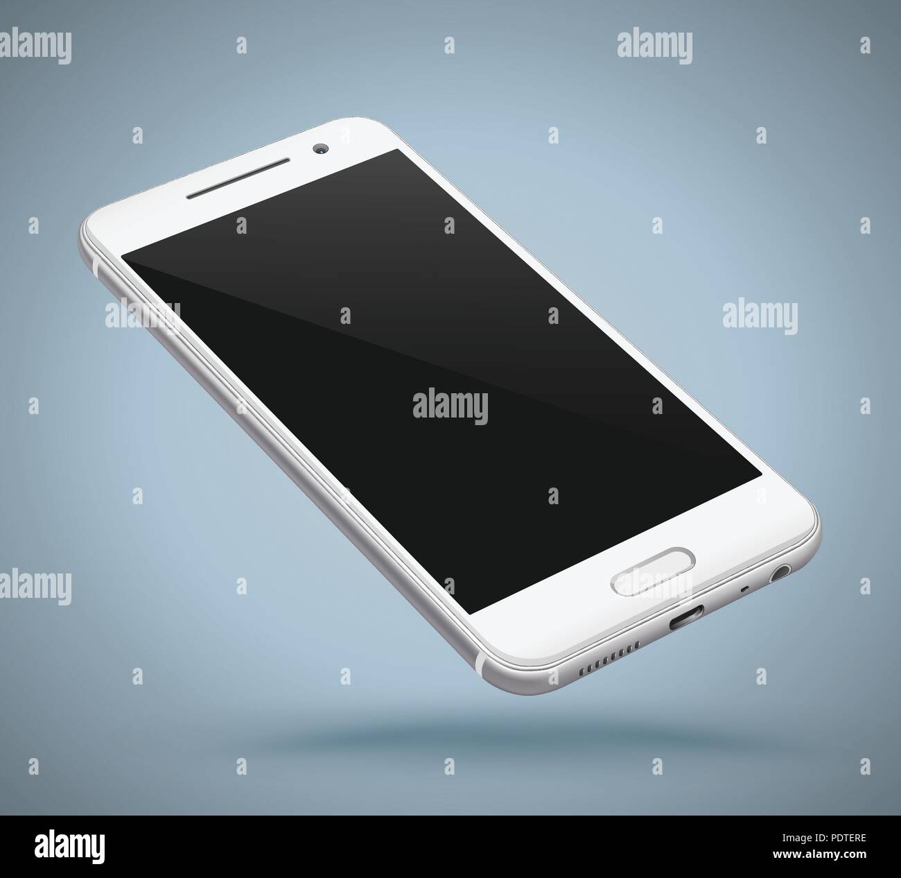 Realistic smartphone easy place image into screen smartphone. Vector ...