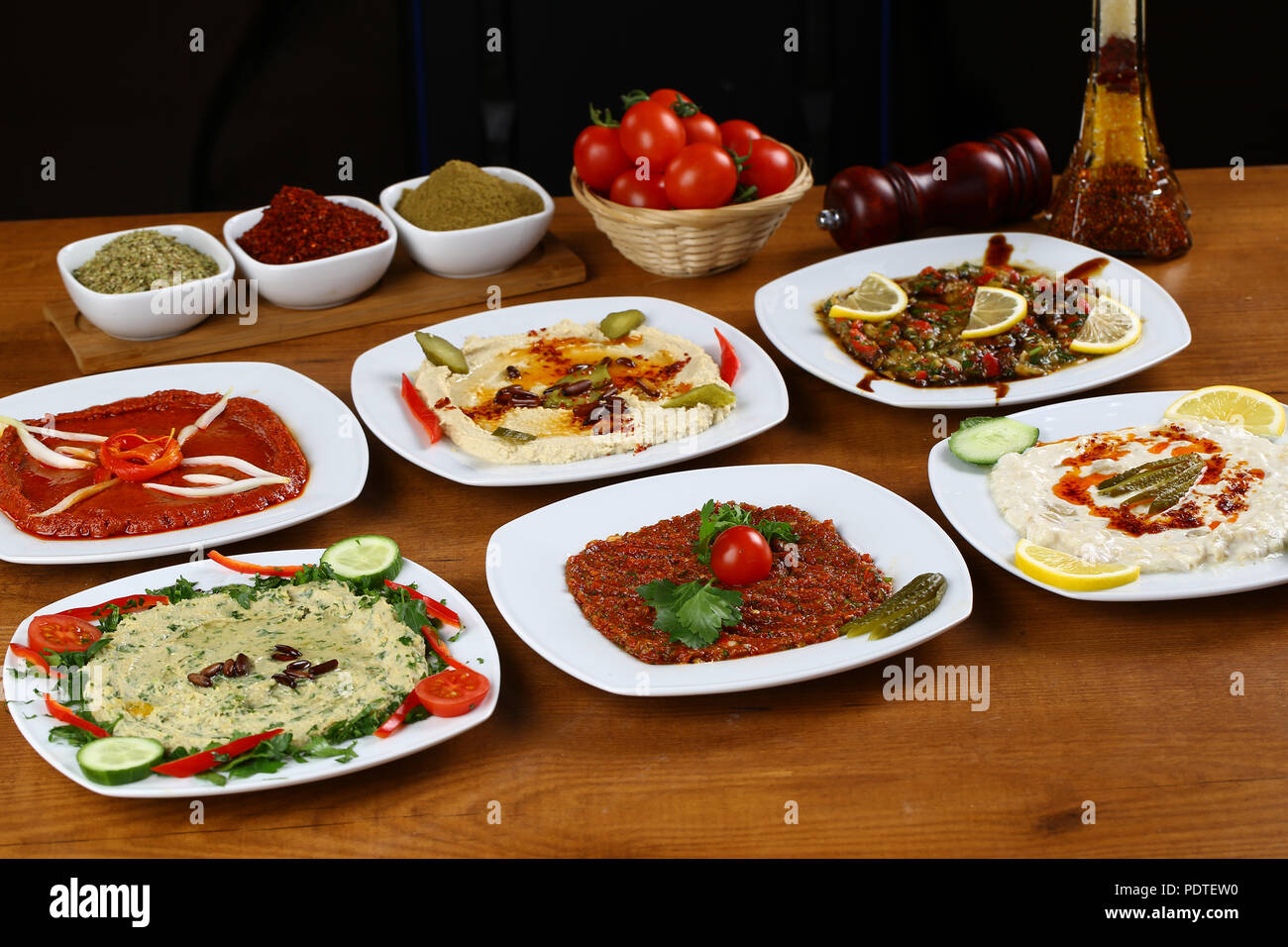 Traditional Turkish appetizer food Stock Photo - Alamy