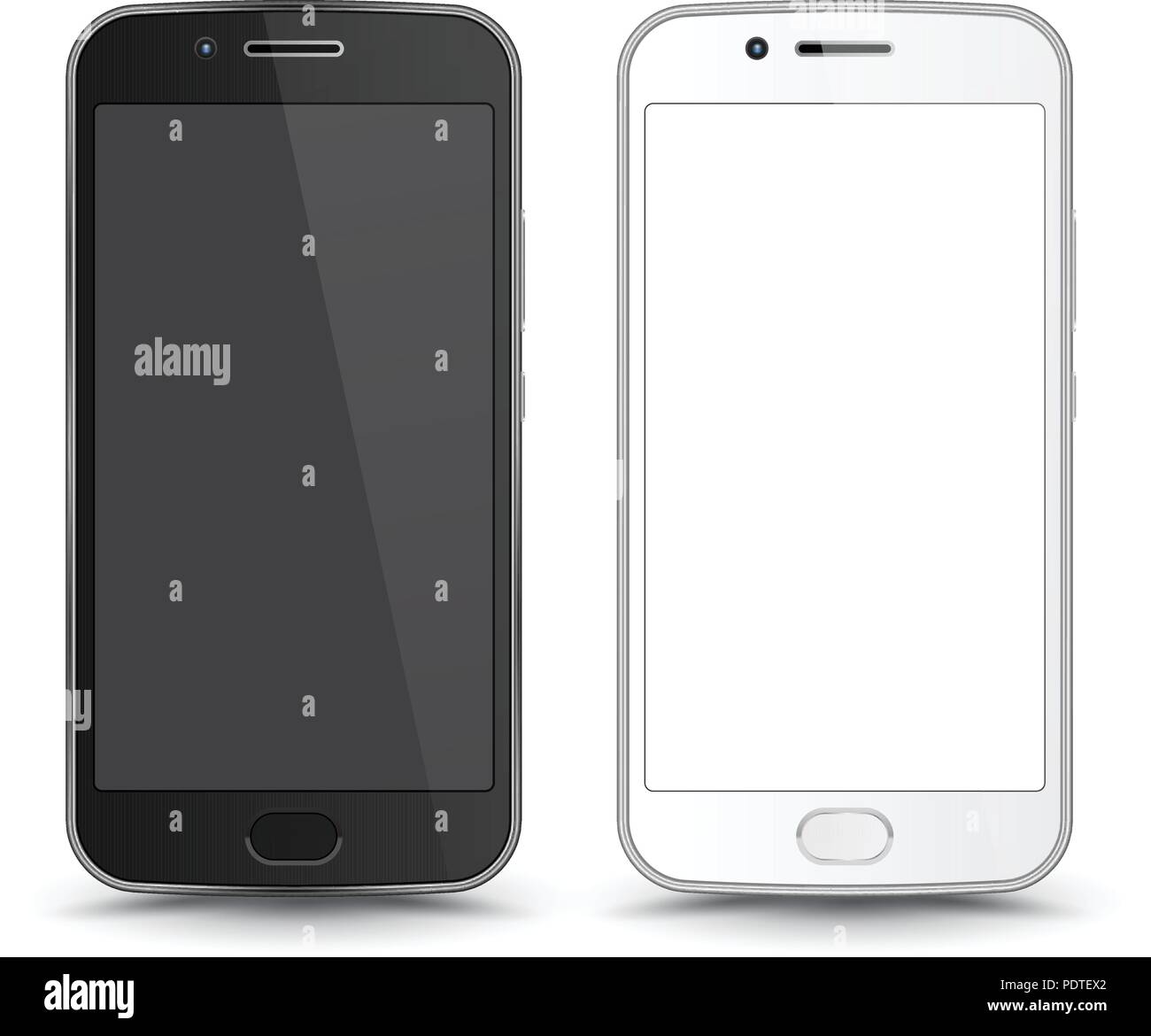 Realistic smartphone easy place image into screen smartphone. Vector ...