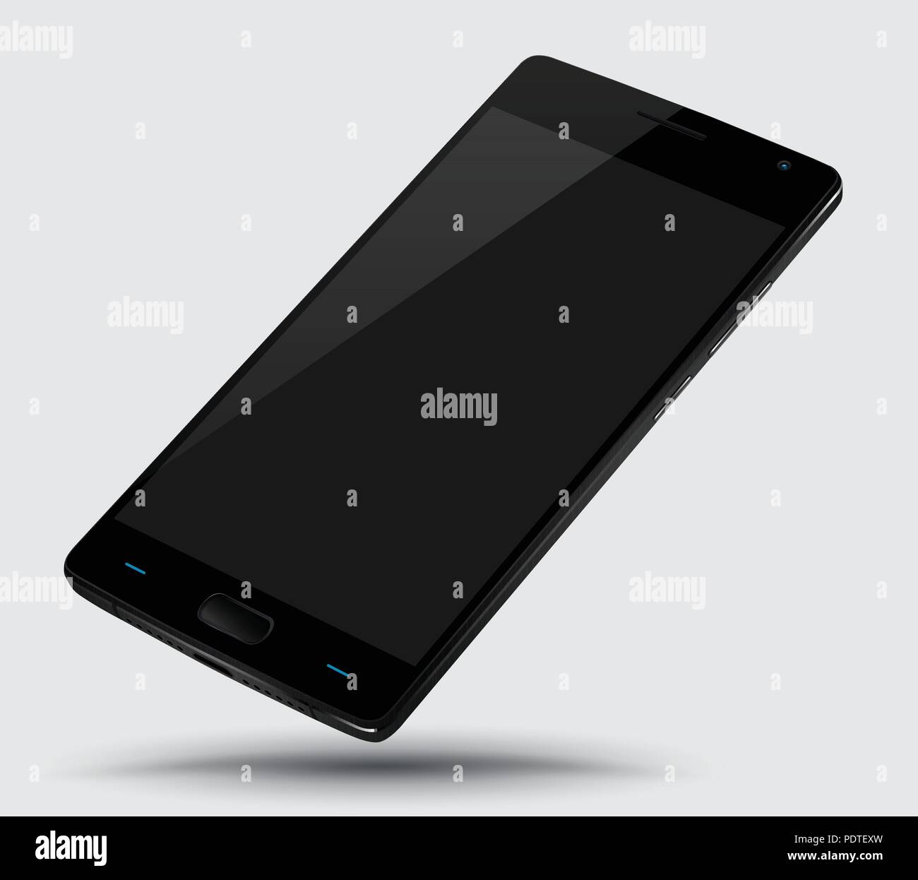 Realistic smartphone easy place image into screen smartphone. Vector ...