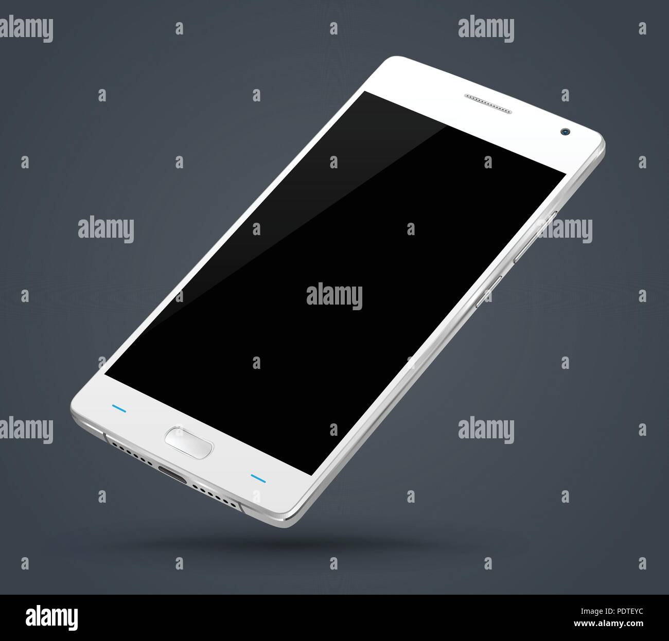 Realistic smartphone easy place image into screen smartphone. Vector ...