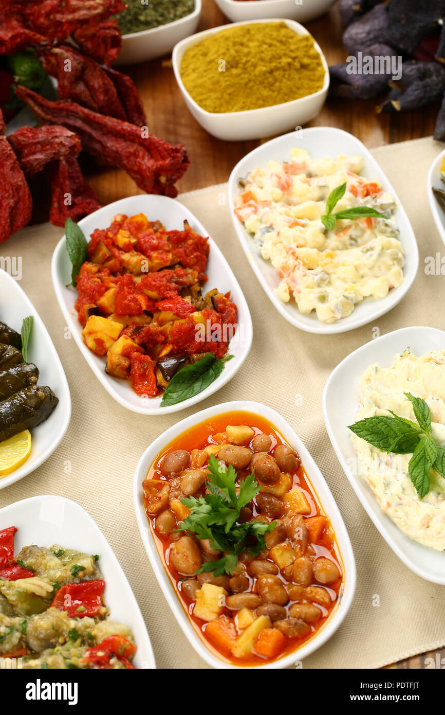 Traditional Turkish appetizer food Stock Photo - Alamy