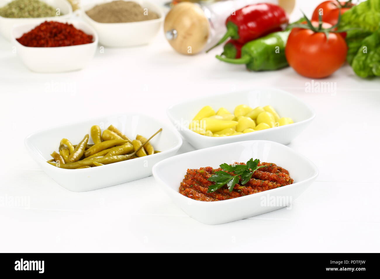 Traditional Turkish appetizer food Stock Photo - Alamy