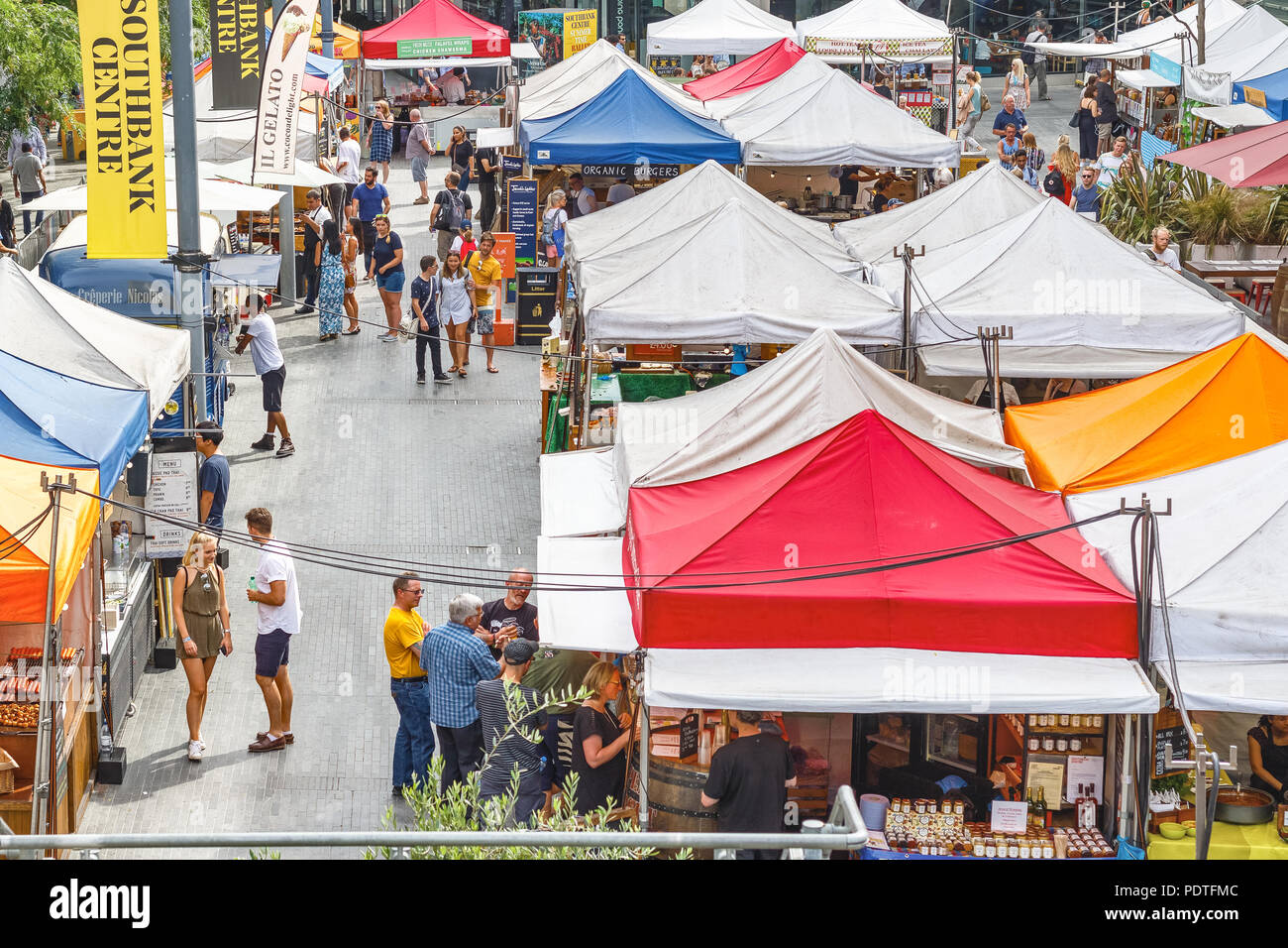 Summer holiday travel vacation traditional market town hi-res stock ...