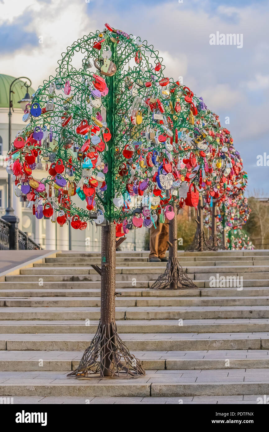 Love locks symbolizing unity, engagement, marriage and commitment have ...