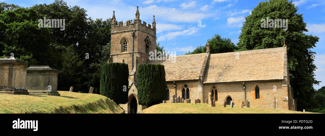 St Peters Parish Church, Upper Slaughter village, Gloucestershire ...