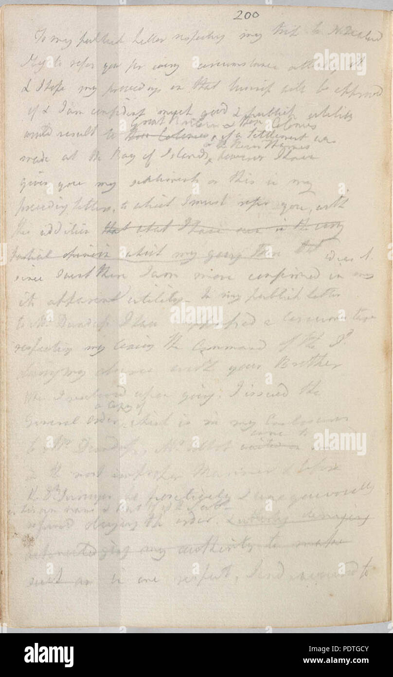 165 SLNSW 463788 Draft of letter to Under Secretary Nepean Stock Photo ...
