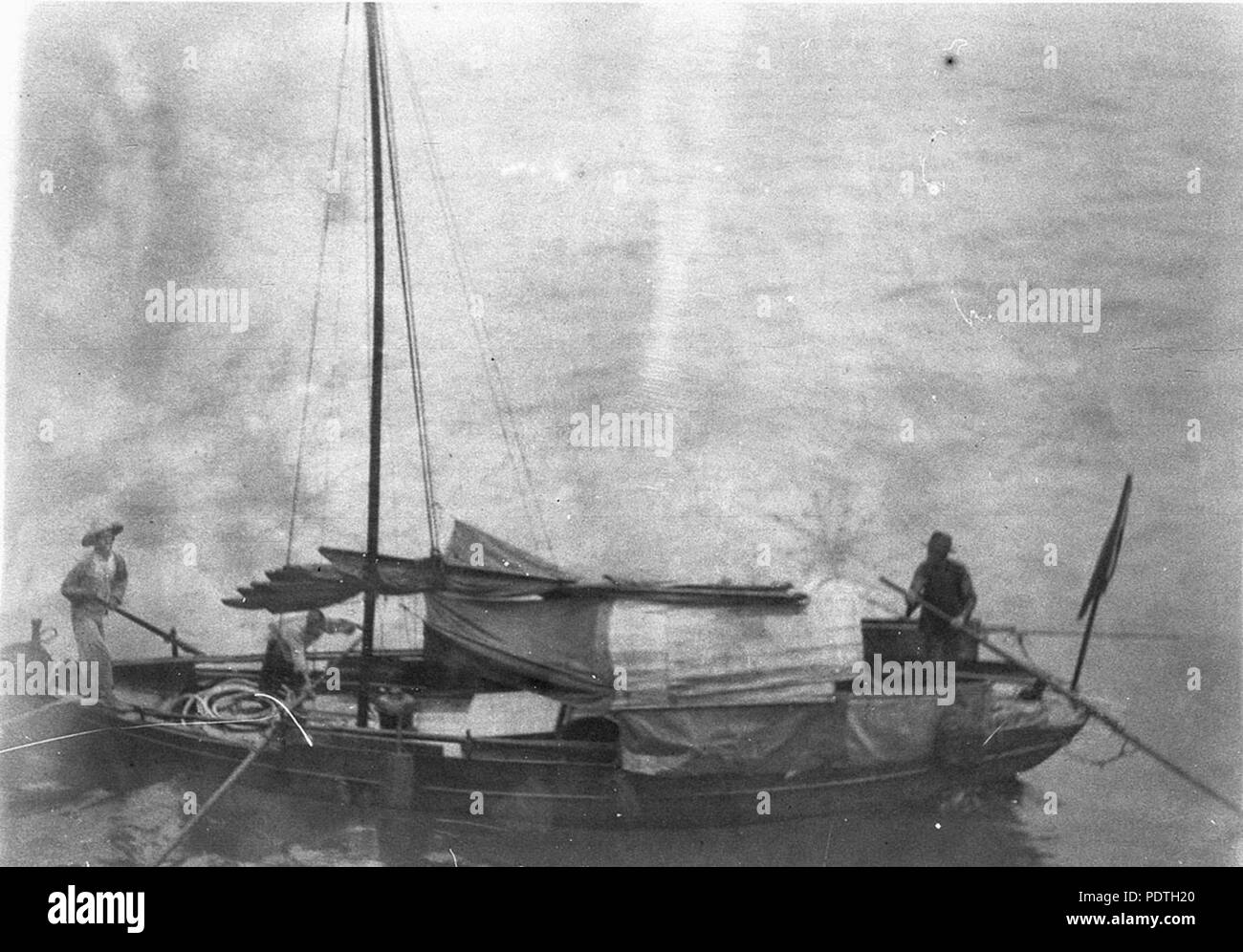 Traditional italian fishing boat Black and White Stock Photos & Images ...