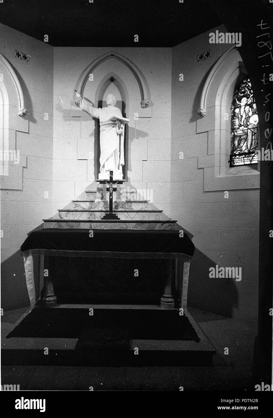 Church altar decoration Black and White Stock Photos & Images - Alamy