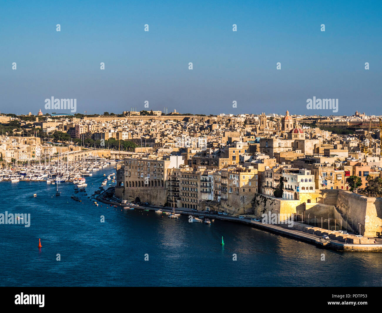 Skyline of Valleta Malta from a viewpoint Stock Photo - Alamy