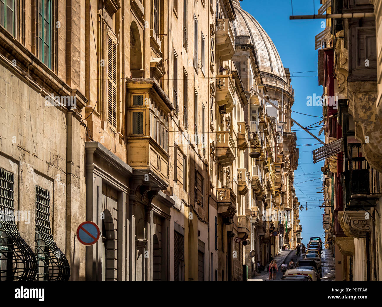 Skyline of Valleta Malta from a viewpoint Stock Photo - Alamy