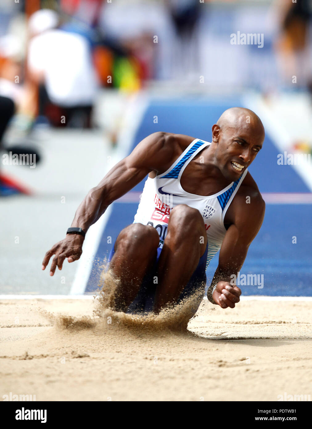 Great Britain's Nathan Douglas competes in the Men's Triple Jump ...