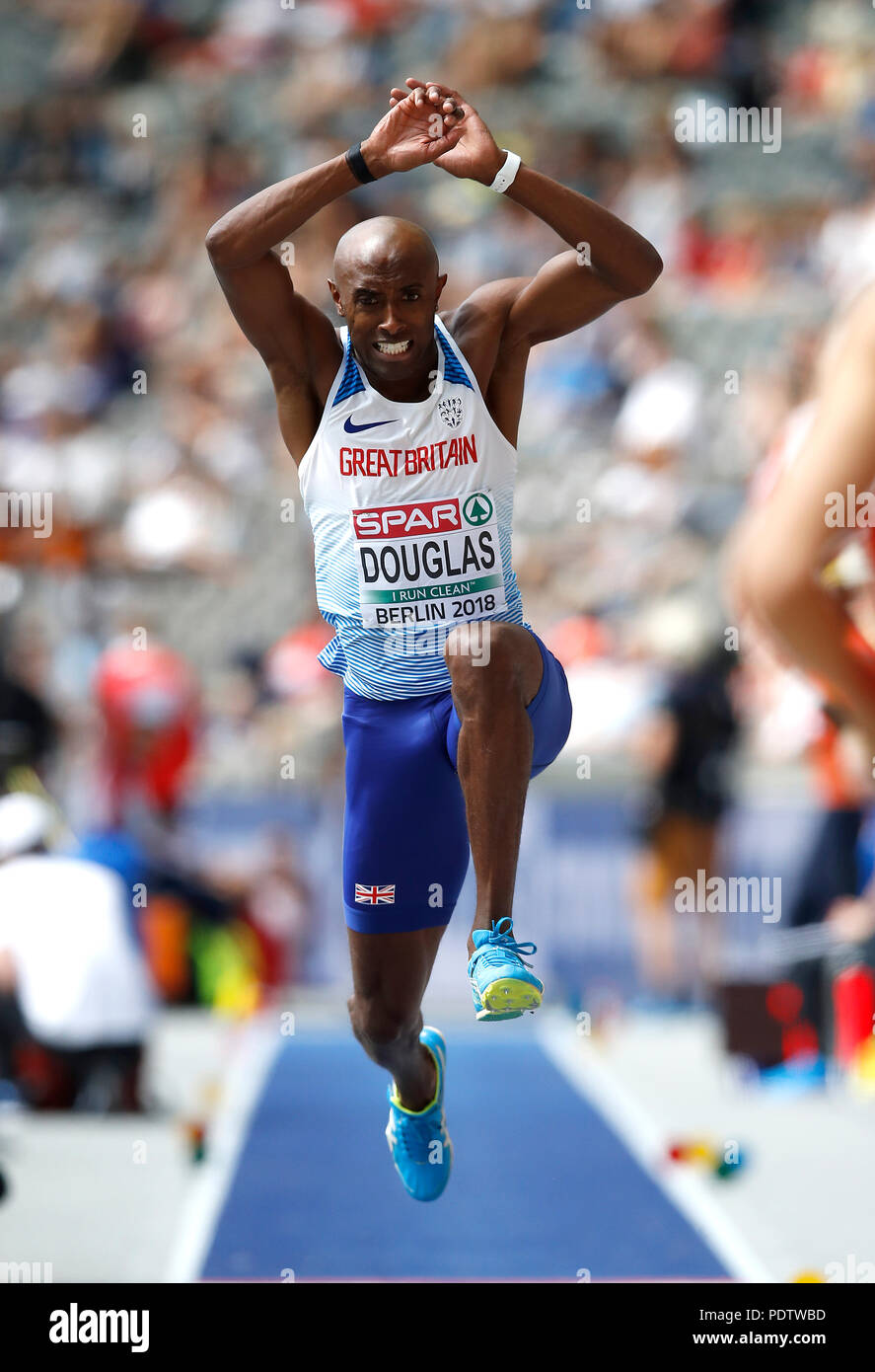 Great Britain's Nathan Douglas competes in the Men's Triple Jump ...