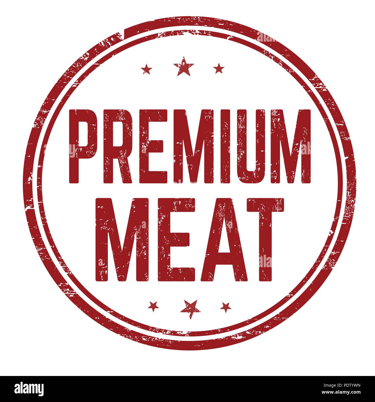 Premium meat sign or stamp on white background, vector illustration ...