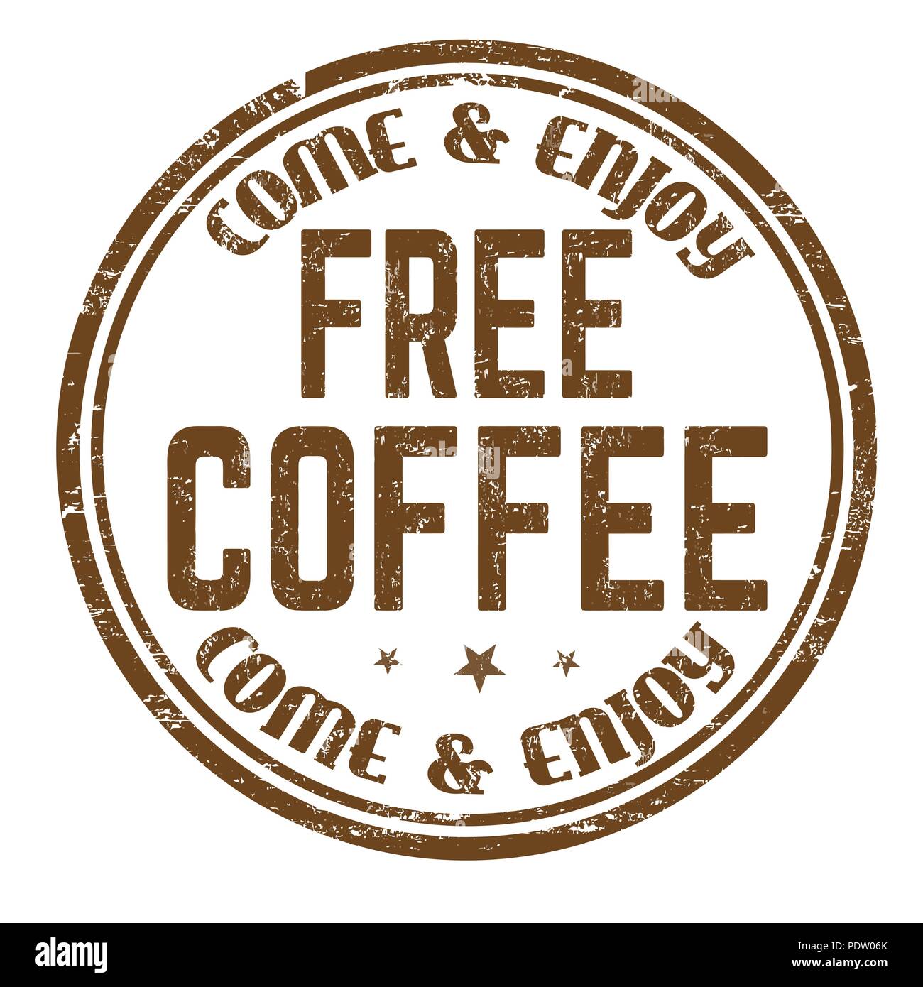 Free coffee sign or stamp on white background, vector illustration ...