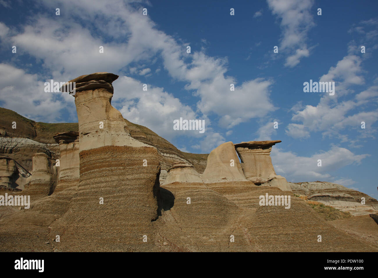 Hoodoos at Writing On Stone Provincial Park, Alberta Canada Stock Photo ...