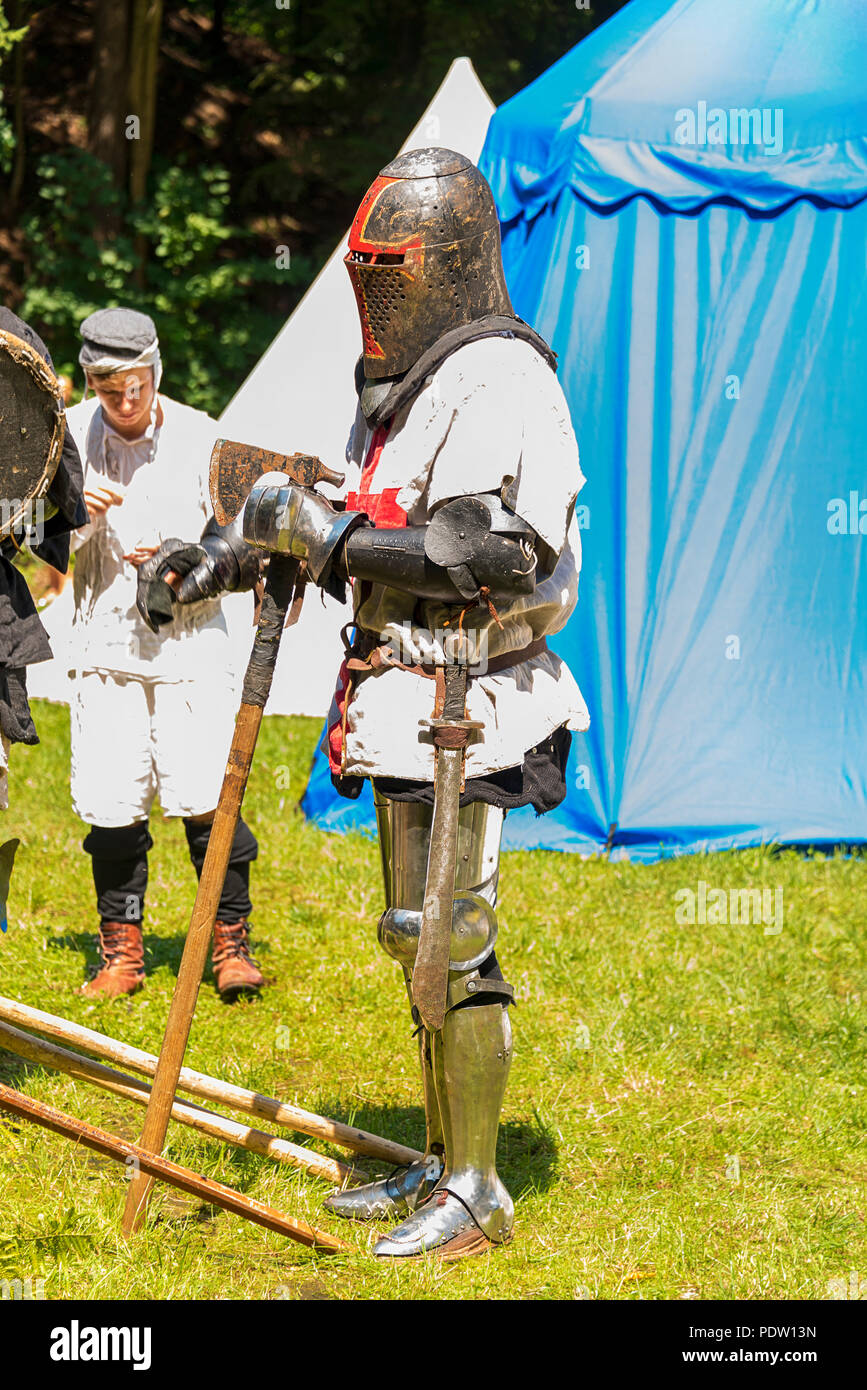 Lviv , Ukraine – august , 04, 2018: Festival of medieval history and ...