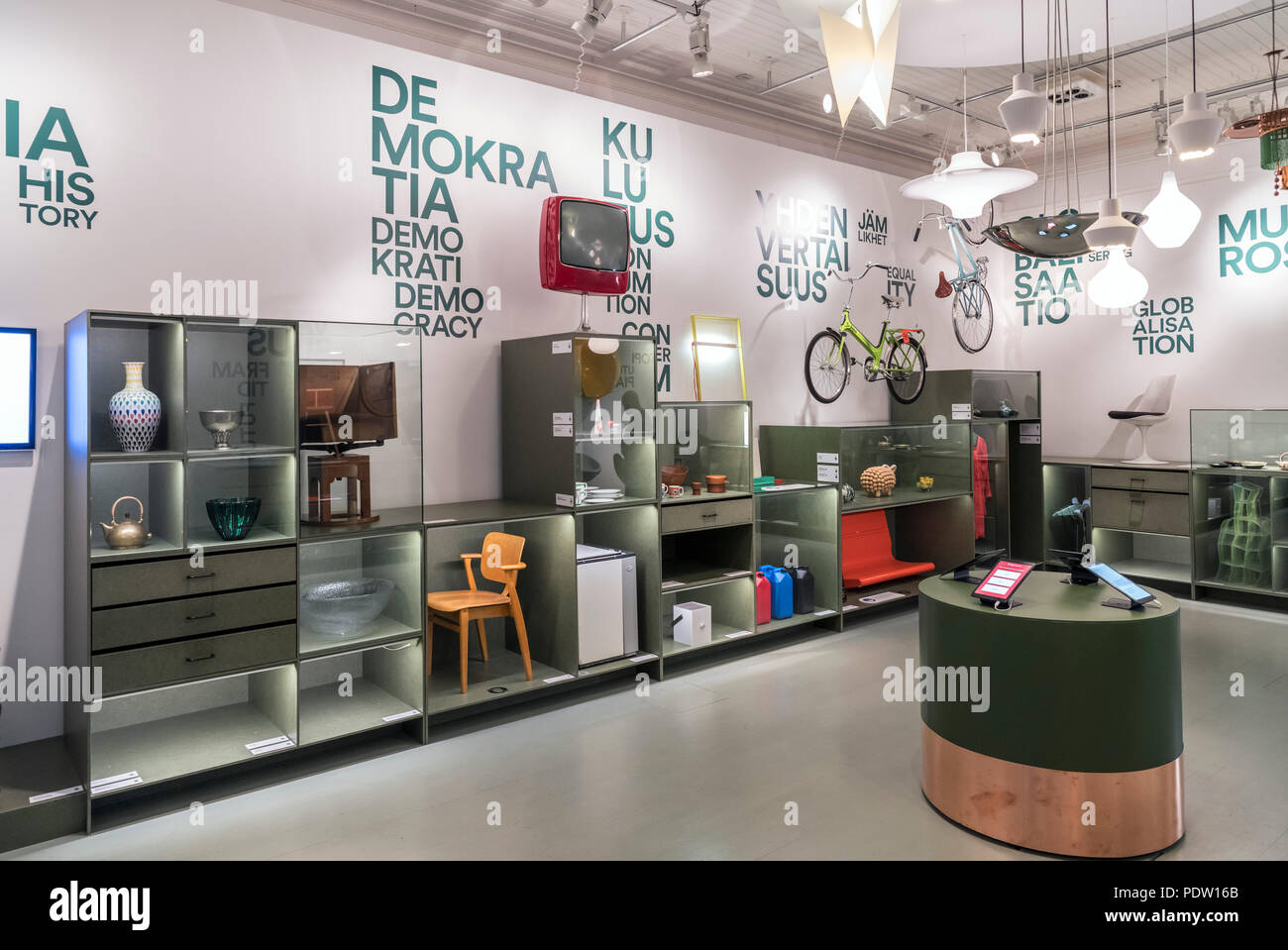 Interior of the Design Museum (Designmuseo), Helsinki, Finland Stock ...