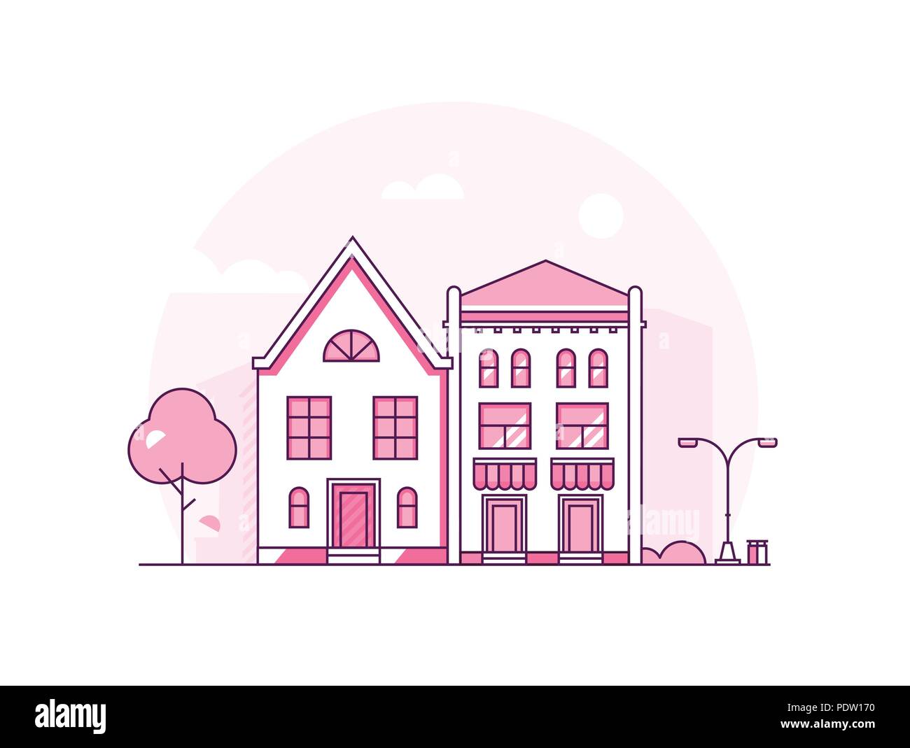 Lantern style construction architecture Stock Vector Images - Alamy