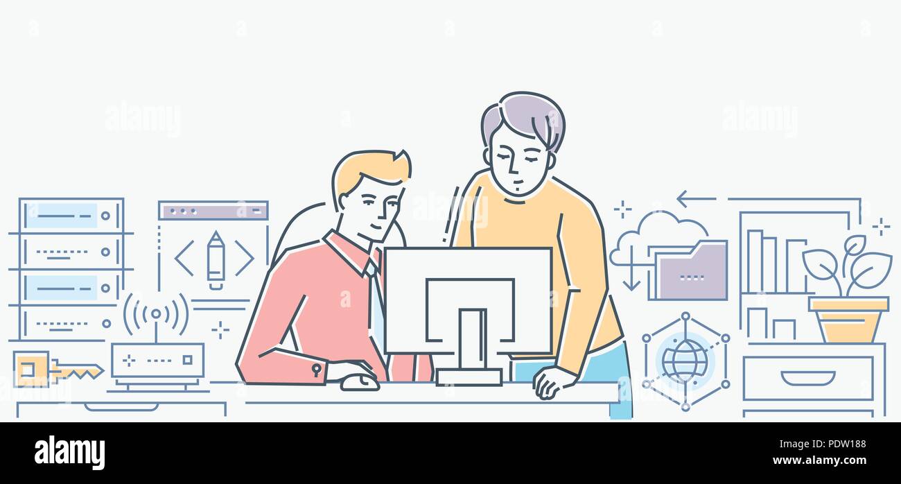 Workplace mentor Stock Vector Images - Alamy