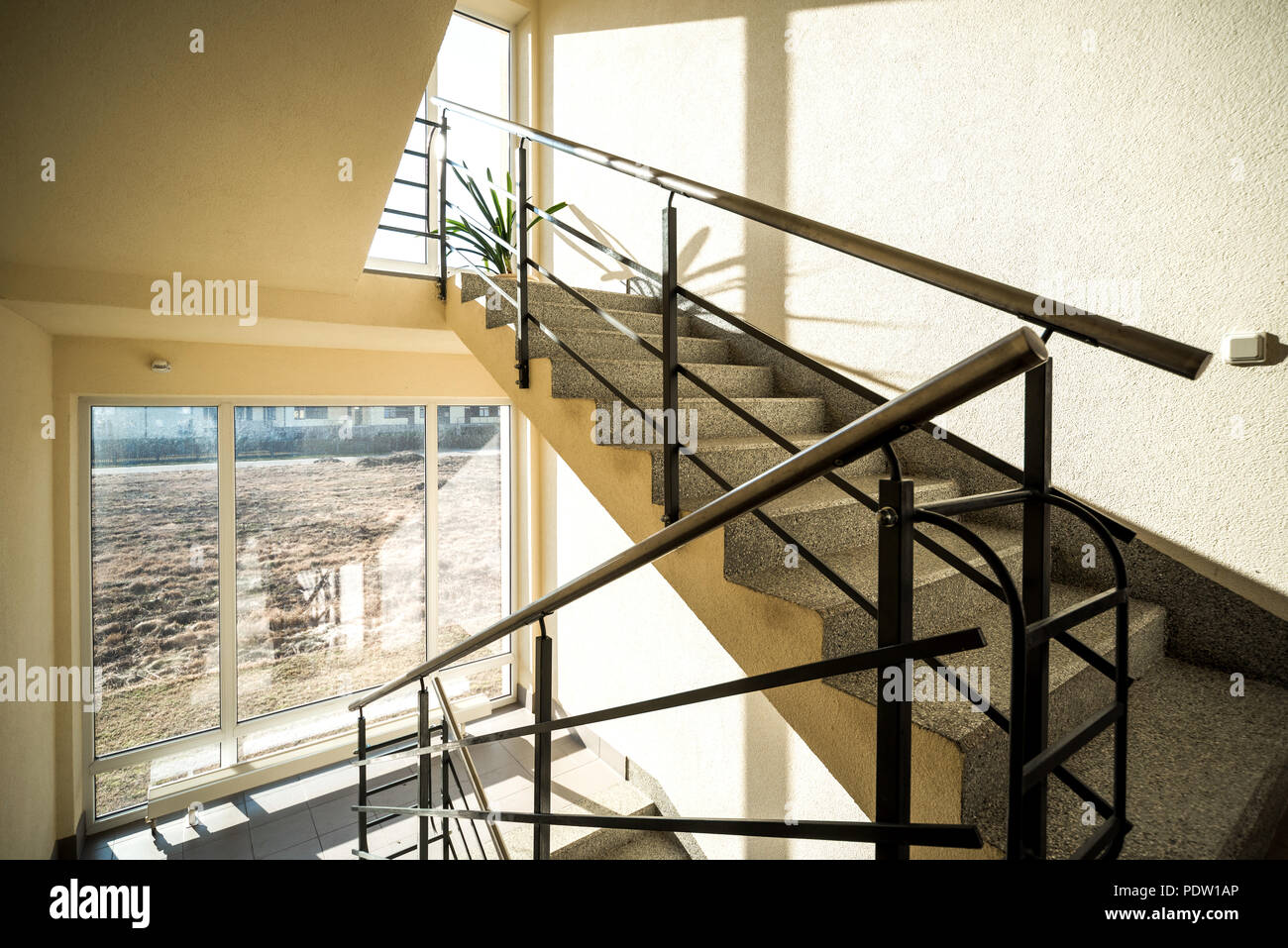 Modern corridor with stairs hi-res stock photography and images - Alamy