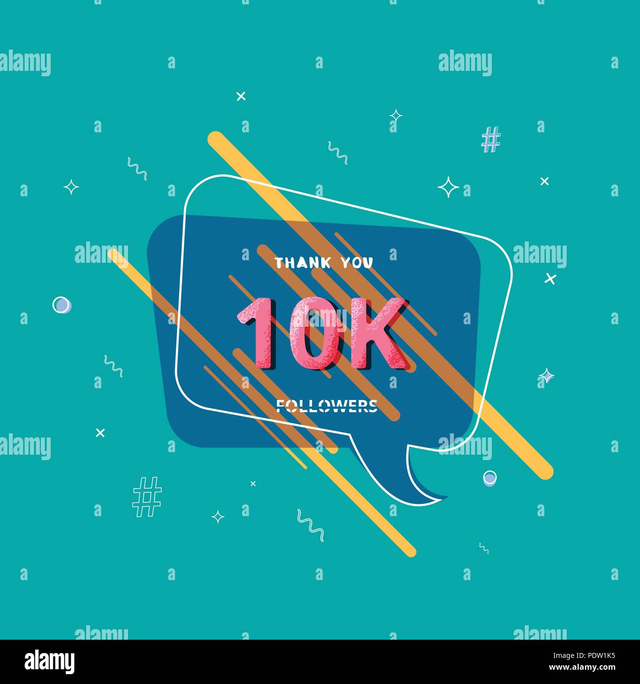 10K followers thank you post with decoration. 10000 subscribers banner ...