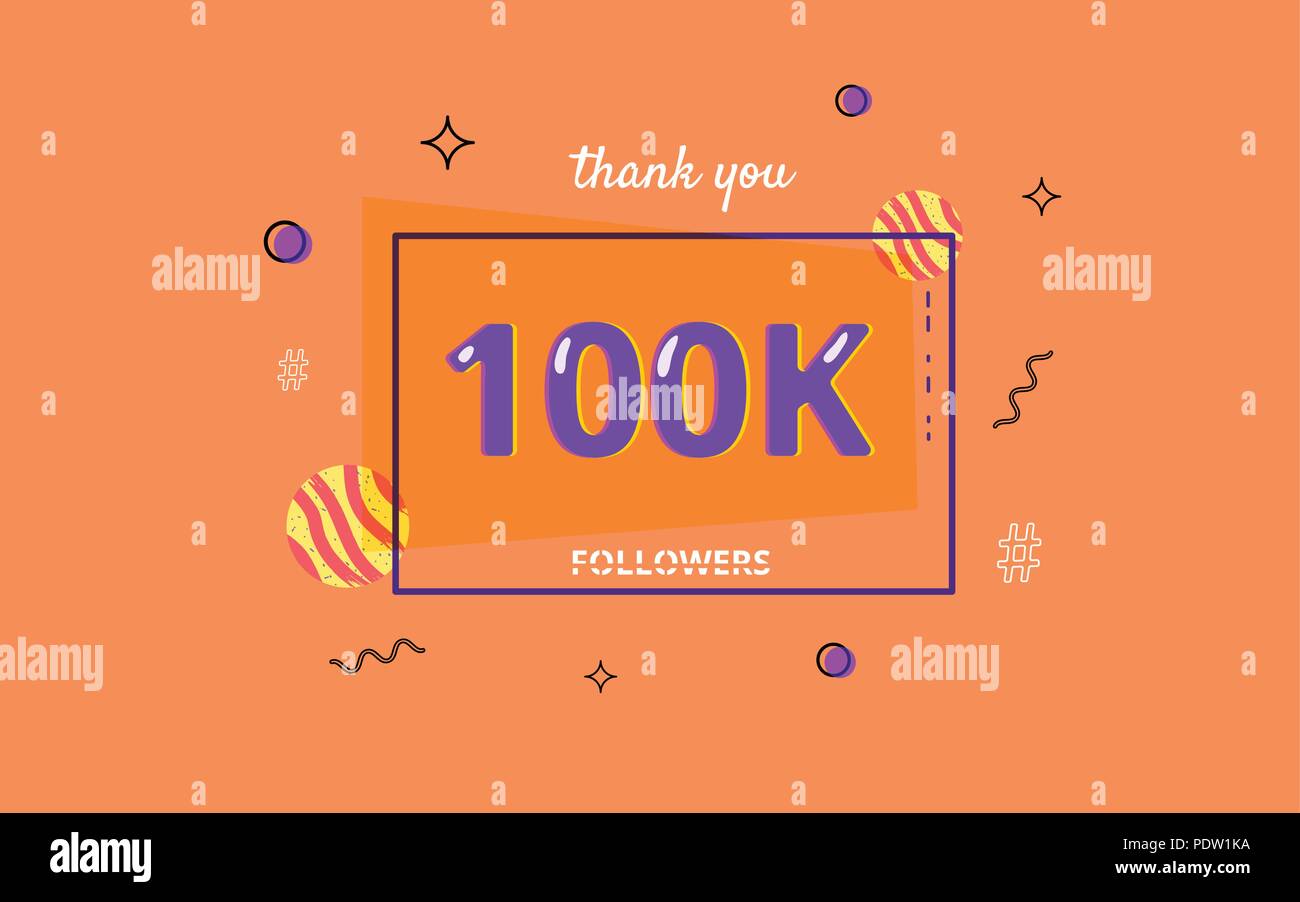 100k followers vector vectors hi-res stock photography and images - Alamy