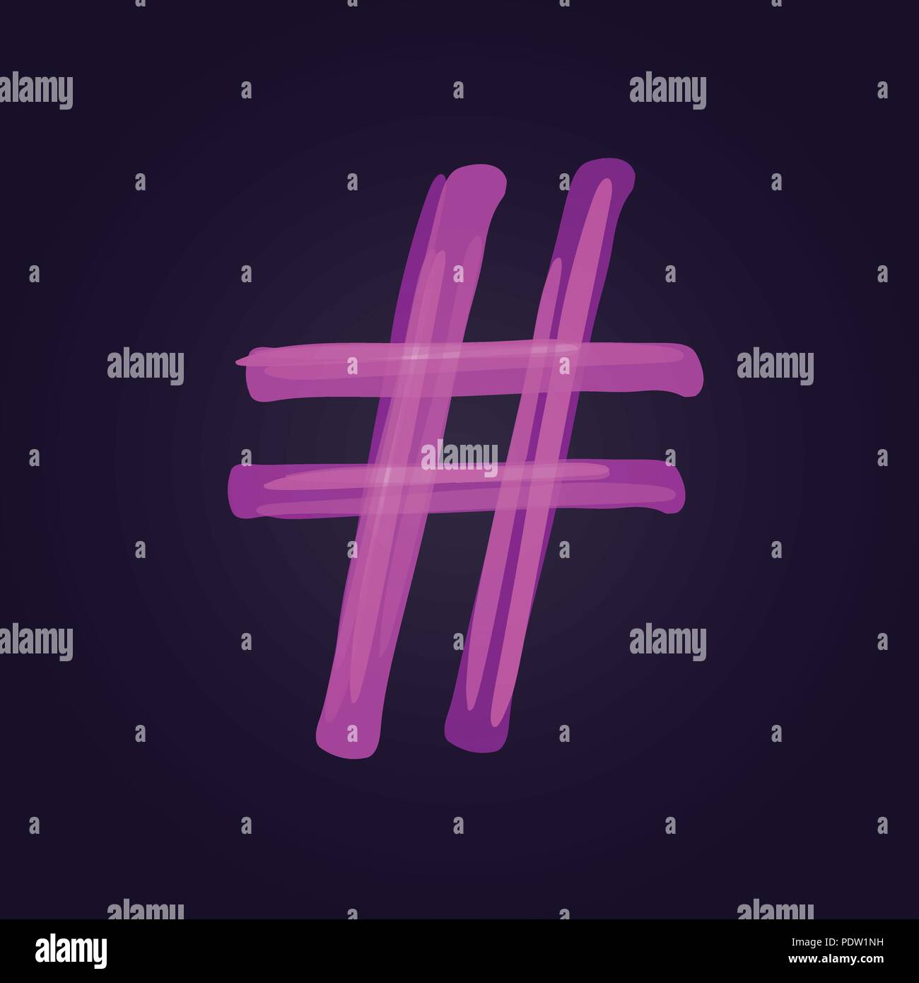 Hashtag sign banner. Number symbol. Element for graphic design - blog ...