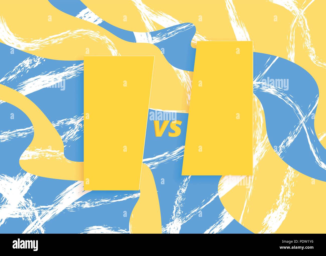 VS horizontal card. Versus screen template. Vector illustration Stock ...