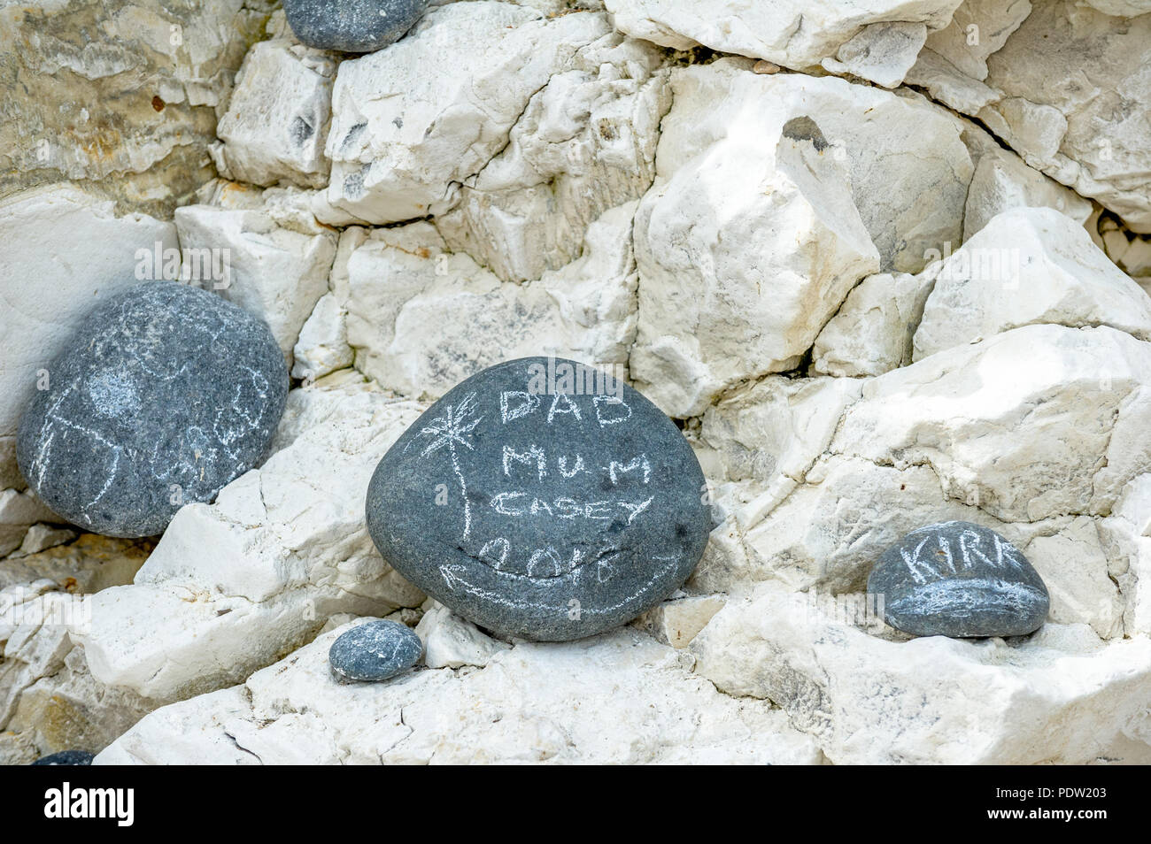Messages on stones hi-res stock photography and images - Alamy