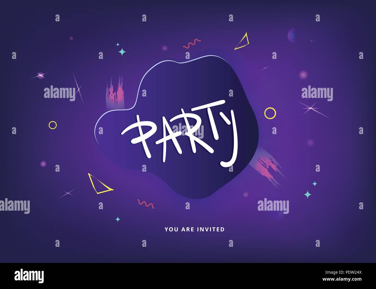 Party banner. Horizontal flyer for holiday design with papercut ...