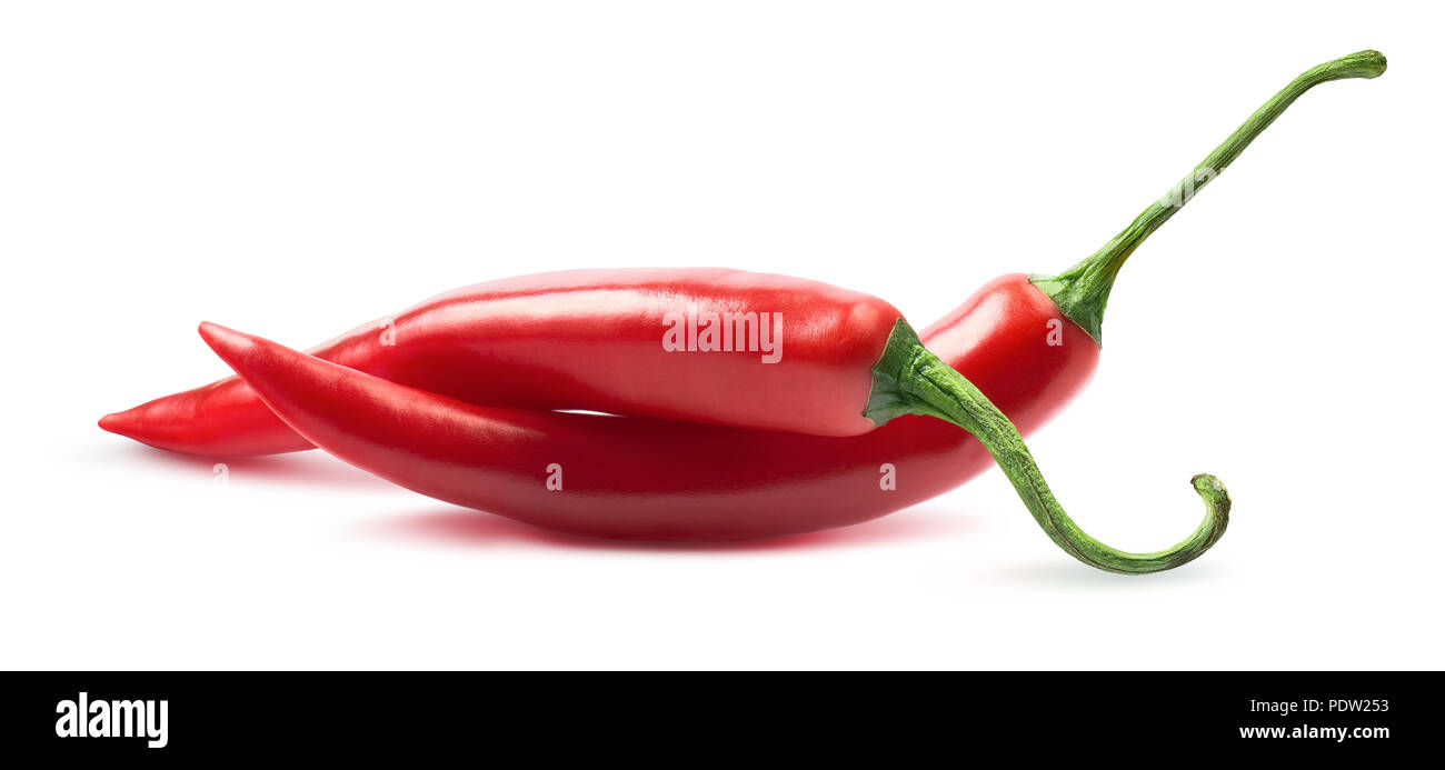Chilli, white background Cut Out Stock Images & Pictures - Alamy