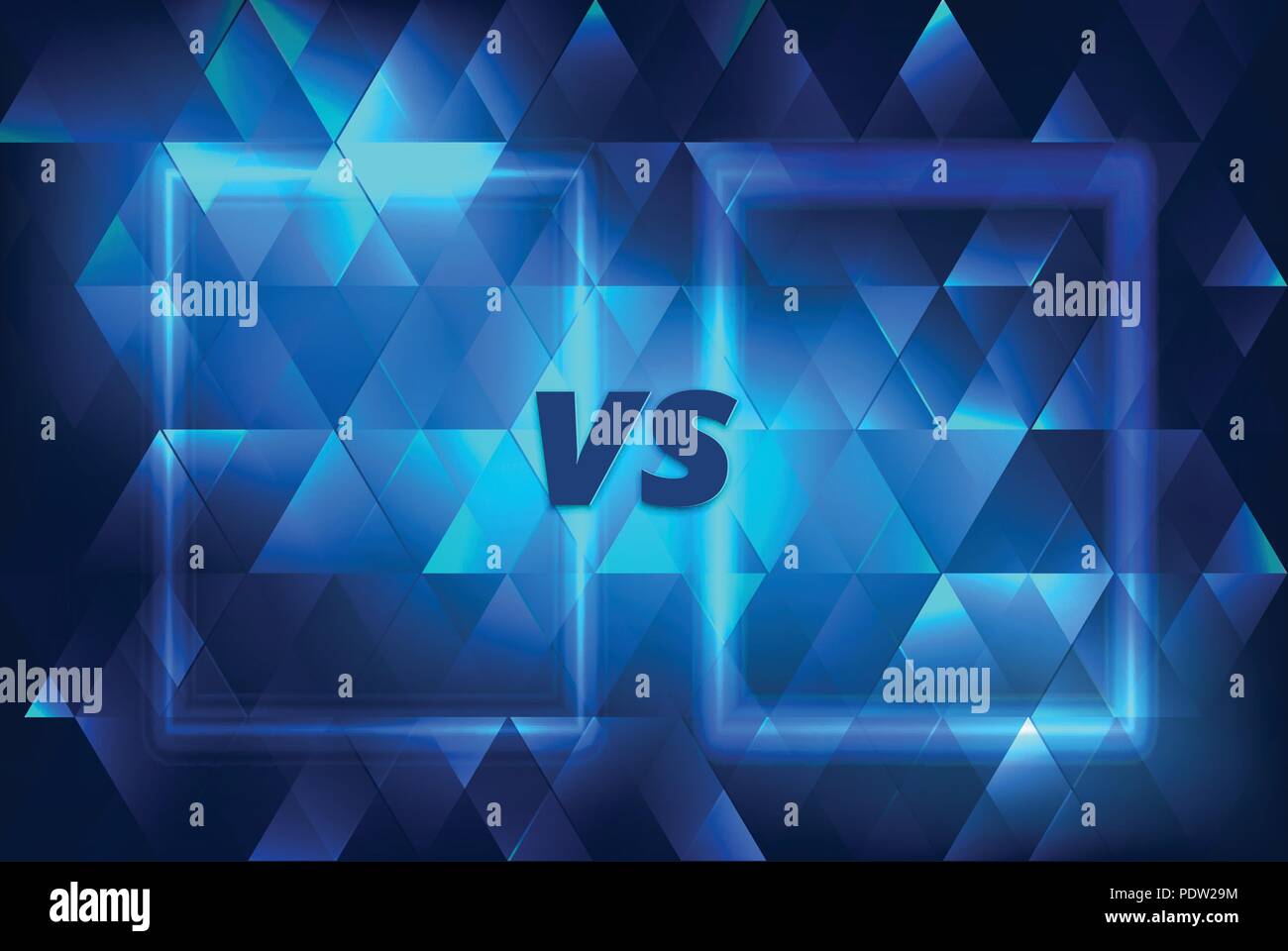 VS horizontal card. Versus screen template. Vector illustration Stock ...