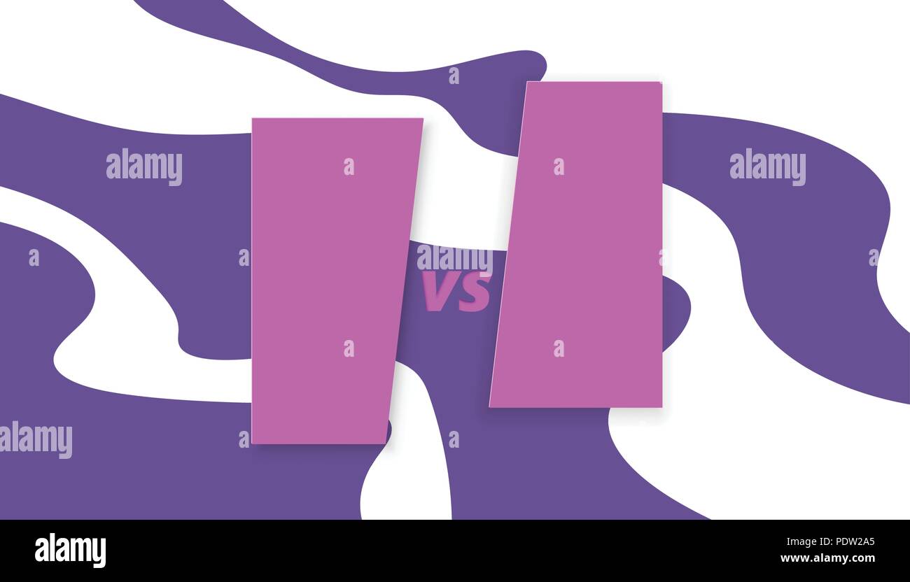 VS horizontal card. Versus screen template. Vector illustration Stock ...