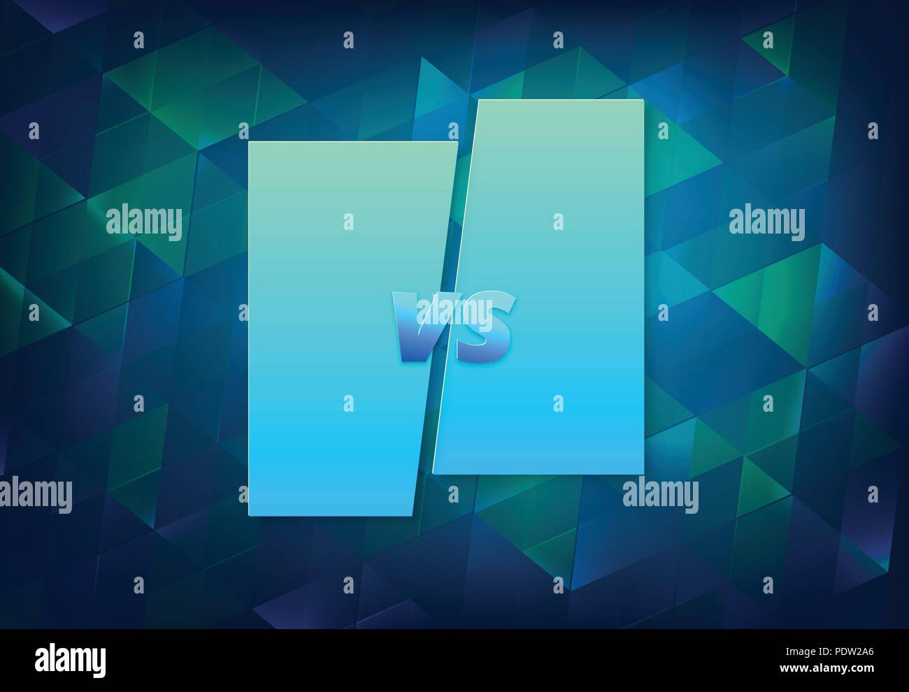 VS horizontal card. Versus screen template. Vector illustration Stock ...