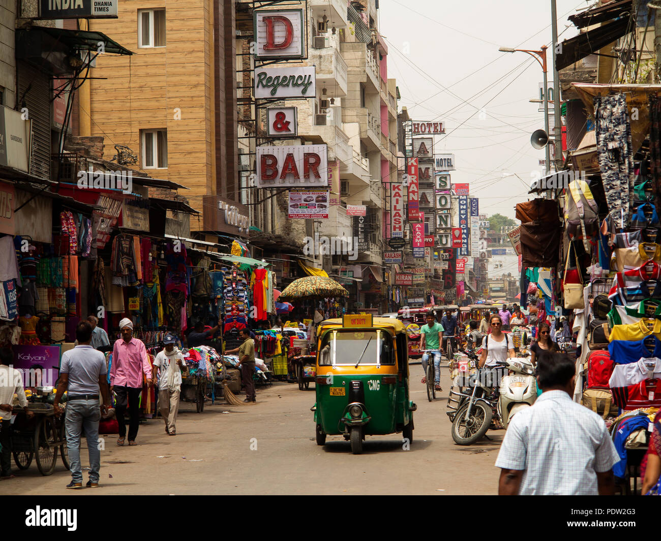Tuk Tuks at Main Bazar Paharganj, New Delhi, India Stock Photo - Alamy