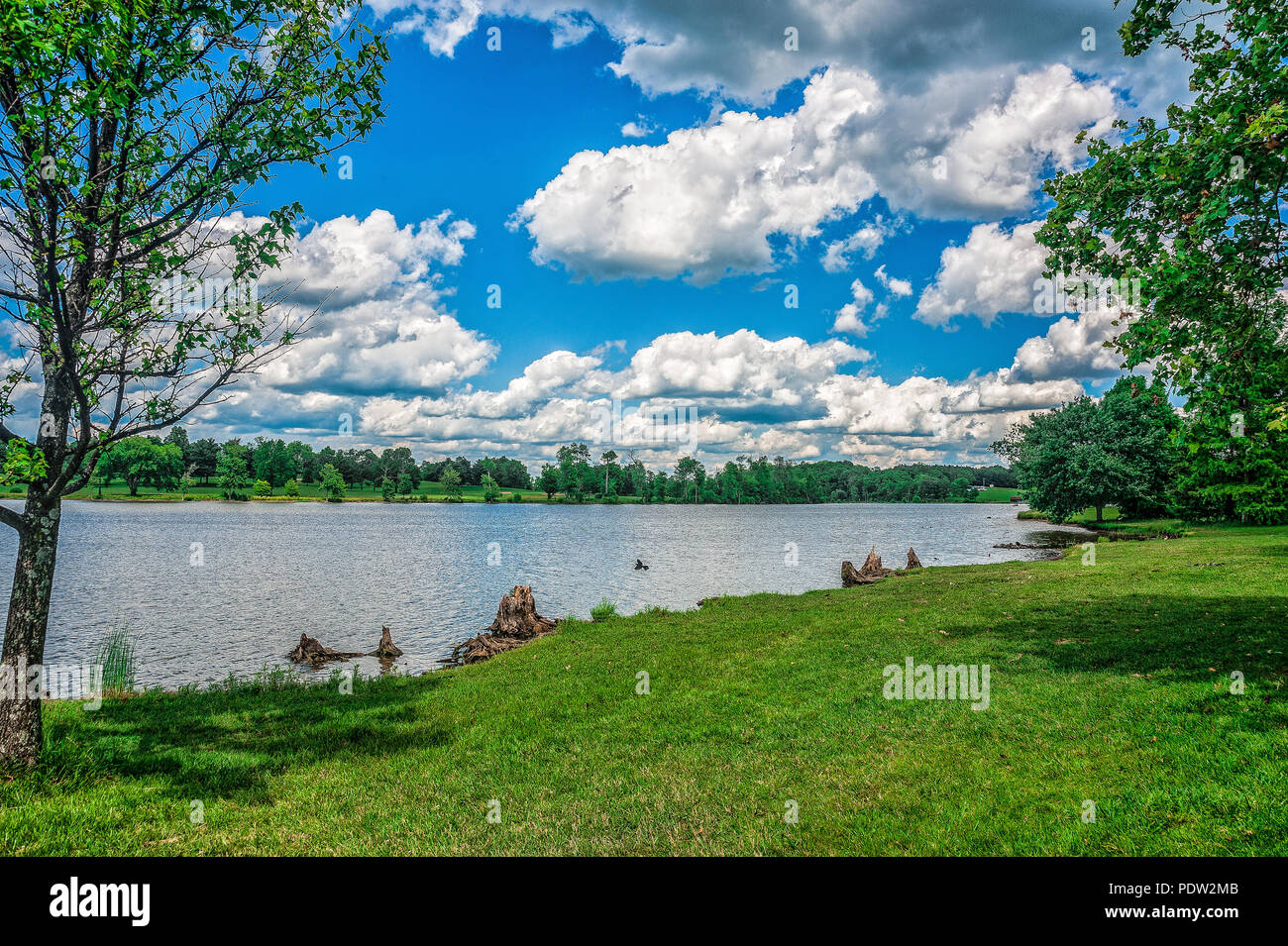 Lake Landscape Scene Stock Photo - Alamy