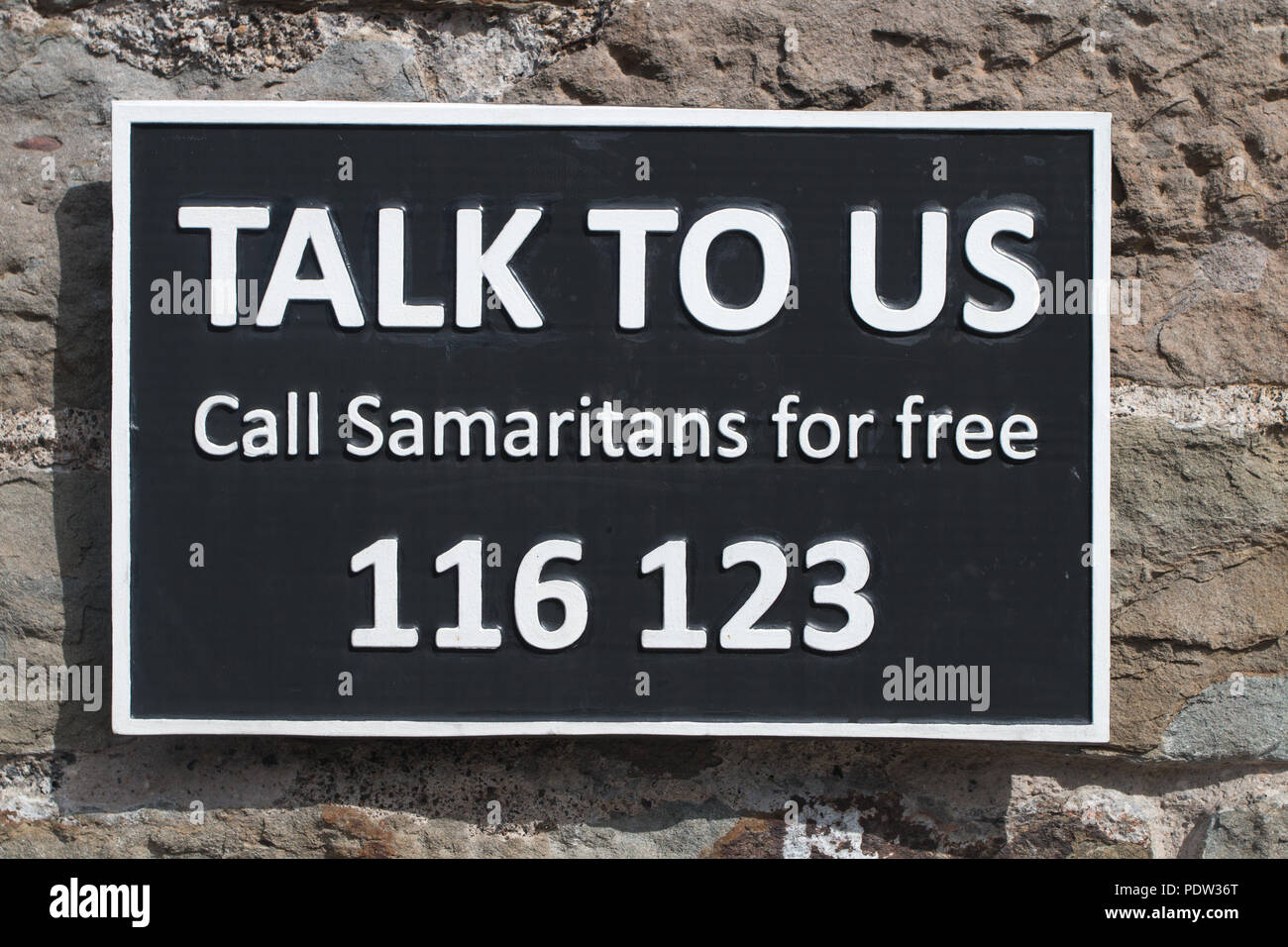 Samaritans telephone number hi-res stock photography and images - Alamy