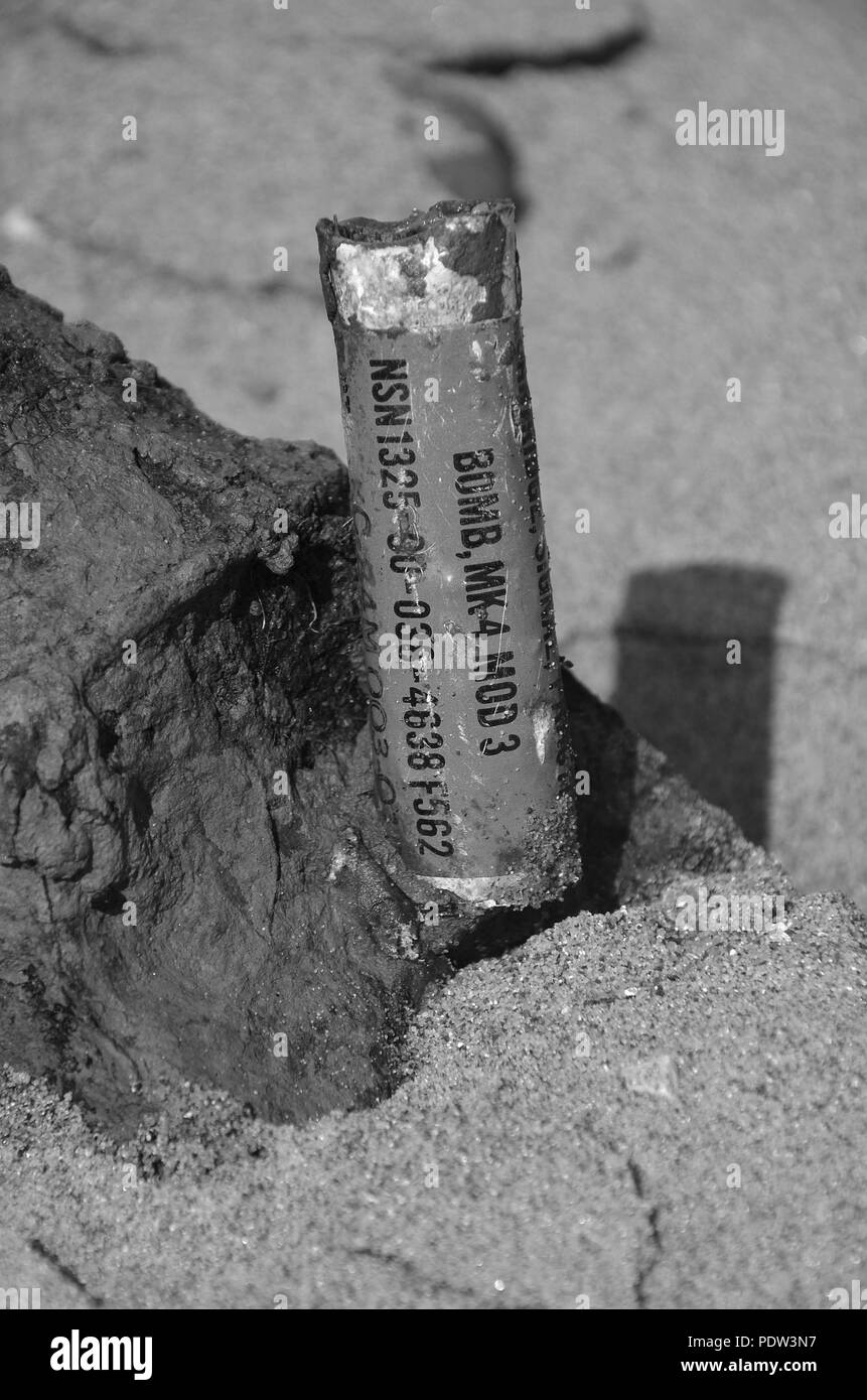 Danger unexploded bomb Black and White Stock Photos & Images - Alamy