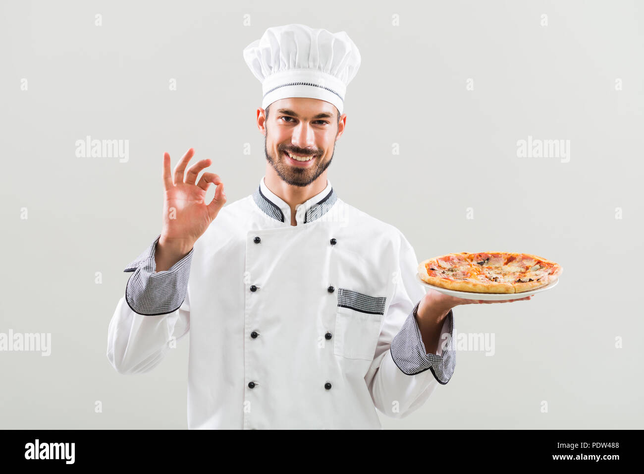 Chef giving ok sign hi-res stock photography and images - Alamy