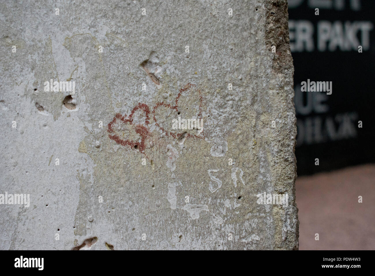 Murals painted along original sections of the Berlin Wall, Germany ...