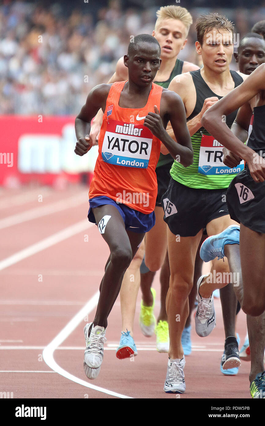 Richard YATOR of Kenya in the mens 5000 metres at the 2018 Muller ...