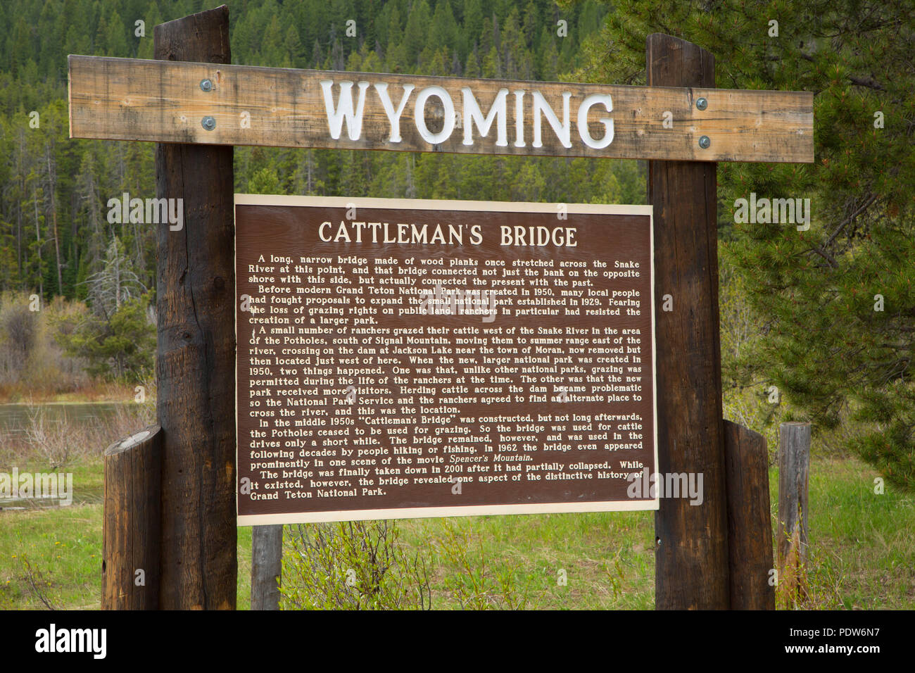 Grand teton national park sign hi-res stock photography and images - Alamy