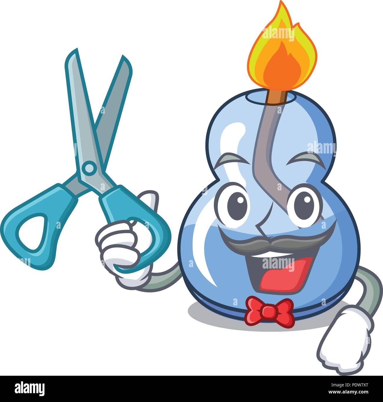 Barber alcohol burner character cartoon Stock Vector Image & Art - Alamy